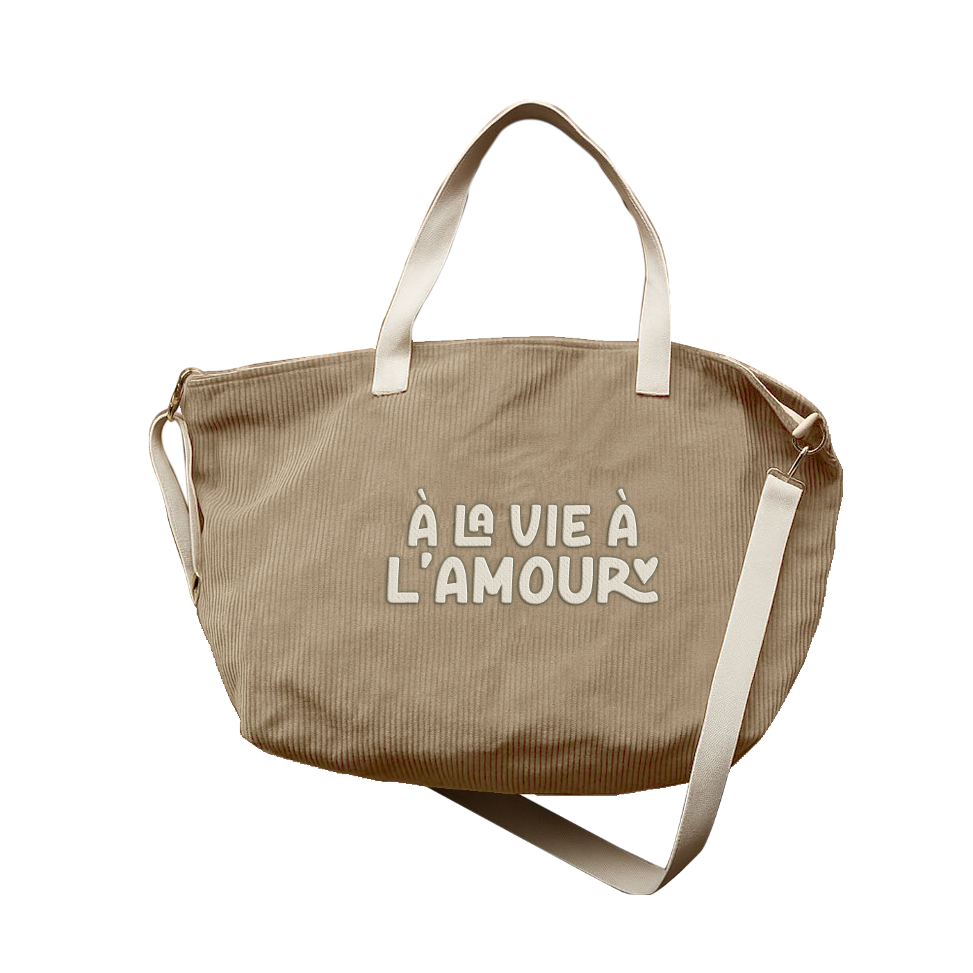 Sac XL velours - A la vie à l'amour - Zakuw